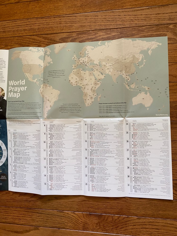 WORLD PRAYER MAP & KIDS WORLD PRAYER MAP from Every Home for Christ