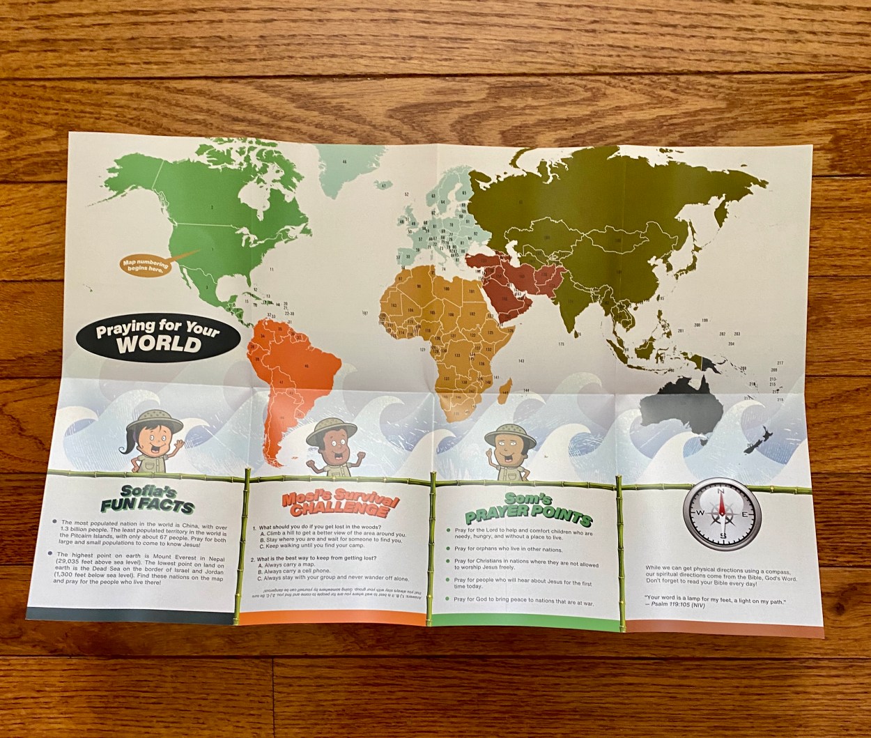 WORLD PRAYER MAP & KIDS WORLD PRAYER MAP from Every Home for Christ